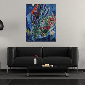 Marc CHAGALL Bride and Groom Poster Canvas Wall Art Print,chagall La ...