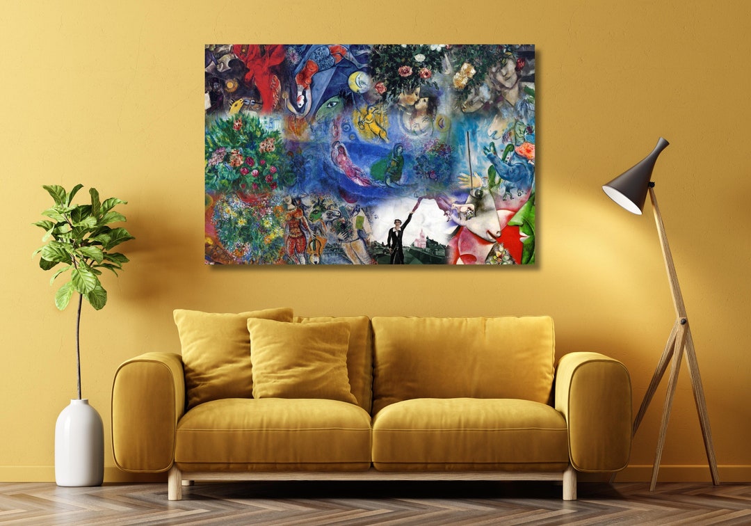 Marc Chagall Canvas Wall Art,marc Chagall Exhibition Poster,museum of ...