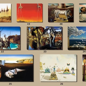 Set of 3 Salvador Dali Canvas Wall Arts,custom Salvador Dali Paintings ...