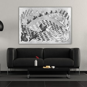 Escher Predestination Poster/canvas Wall Art,maurits Cornelis Escher ...