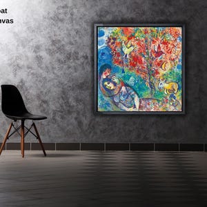 Marc Chagall Couple Under Tree Poster Art Canvas,reproduction Print ...