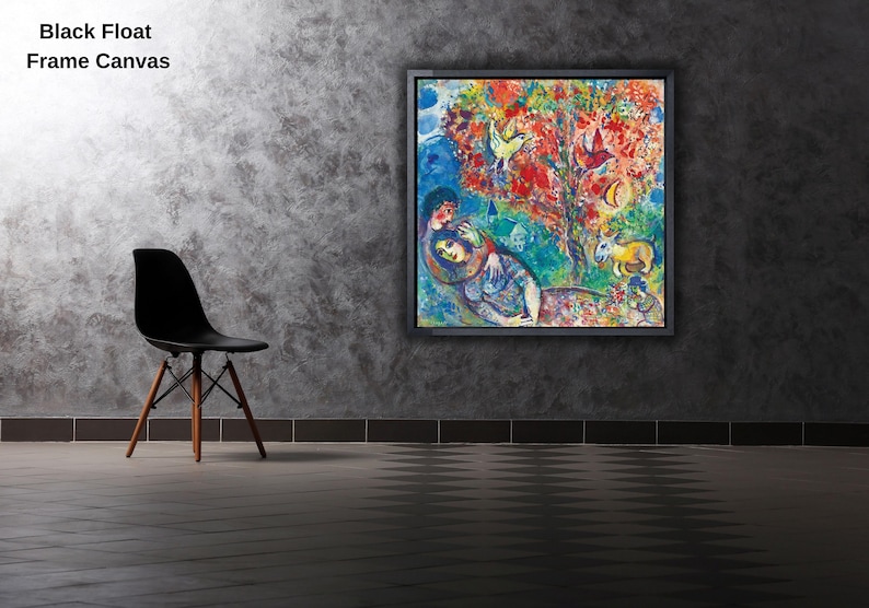 Marc Chagall Couple Under Tree Poster Art Canvas,reproduction Print ...