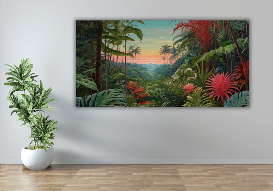 Forest Canvas Wall Art,the Wild Equatorial Jungle Canvas Wall Art ...