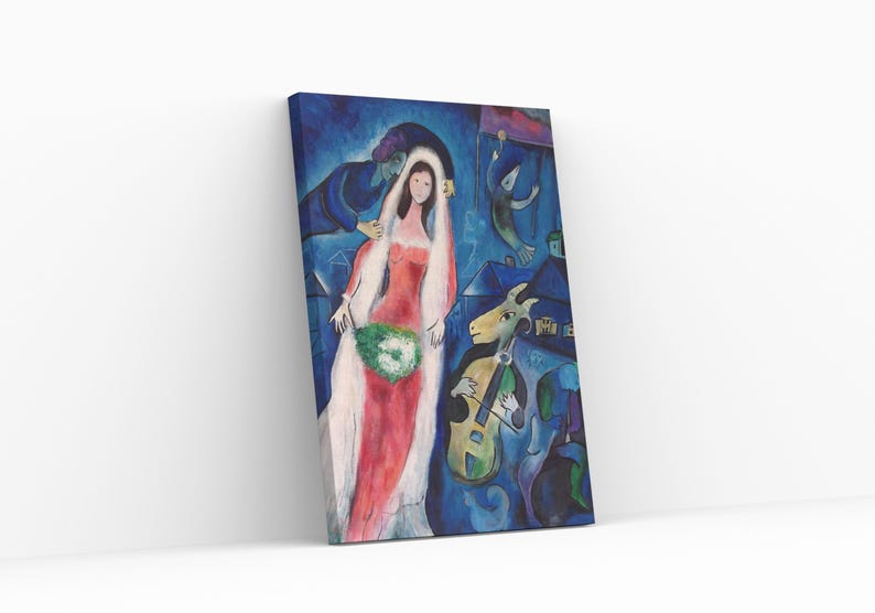 Marc CHAGALL Canvas Wall Art,bride and Goat Canvas Print Art,chagall La ...