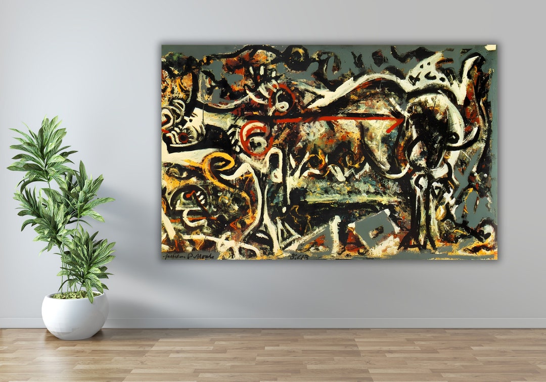 Buy Jackson Pollock's Painting Art Canvas,reproduction Print Art,modern ...