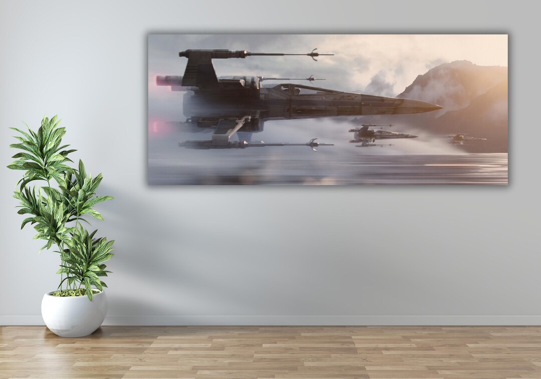 Star Wars X-wing Over Water Poster Print Art,starfighter Canvas Wall ...