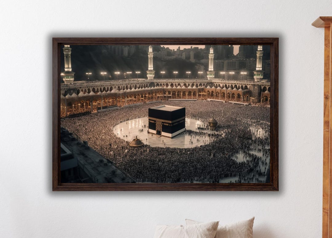 Vintage Kaaba Poster Print Art,kaaba Retro Wall Art,kaaba Canvas Wall ...