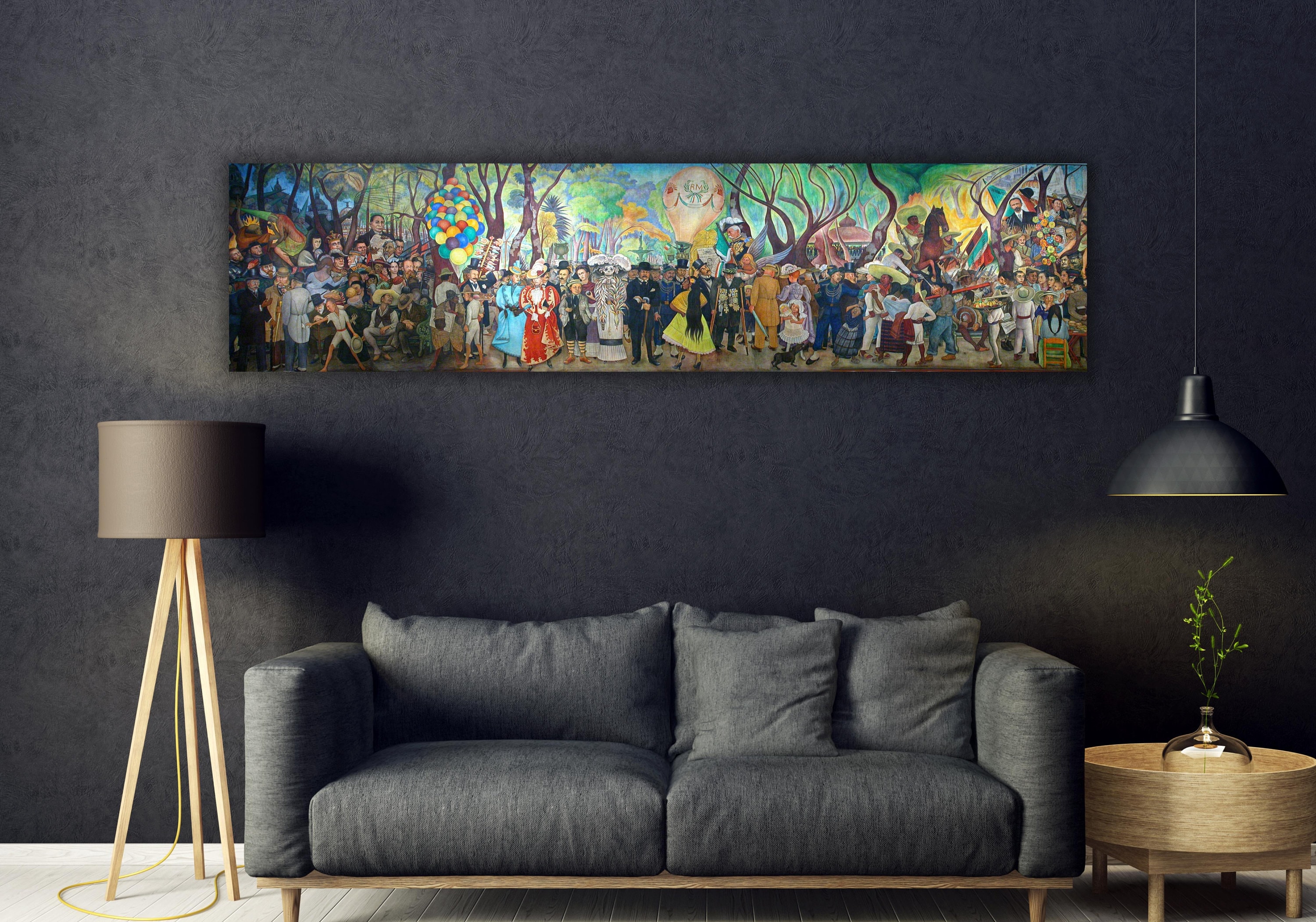 Diego Rivera Panoramic A Sunday Afternoon Dream in Alameda Central Park ...