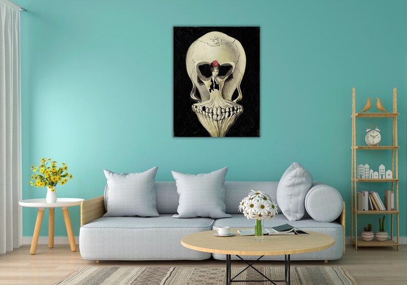 Salvador Dali Skull Balerina Poster Print Art Canvas,dali Exhibition ...