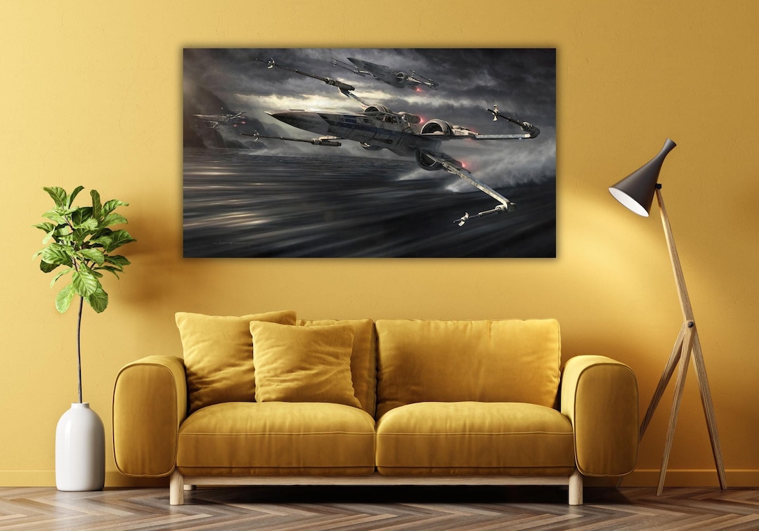 The Force Awakens X-wing Poster Print Art,starfighter Canvas Wall Art,x ...