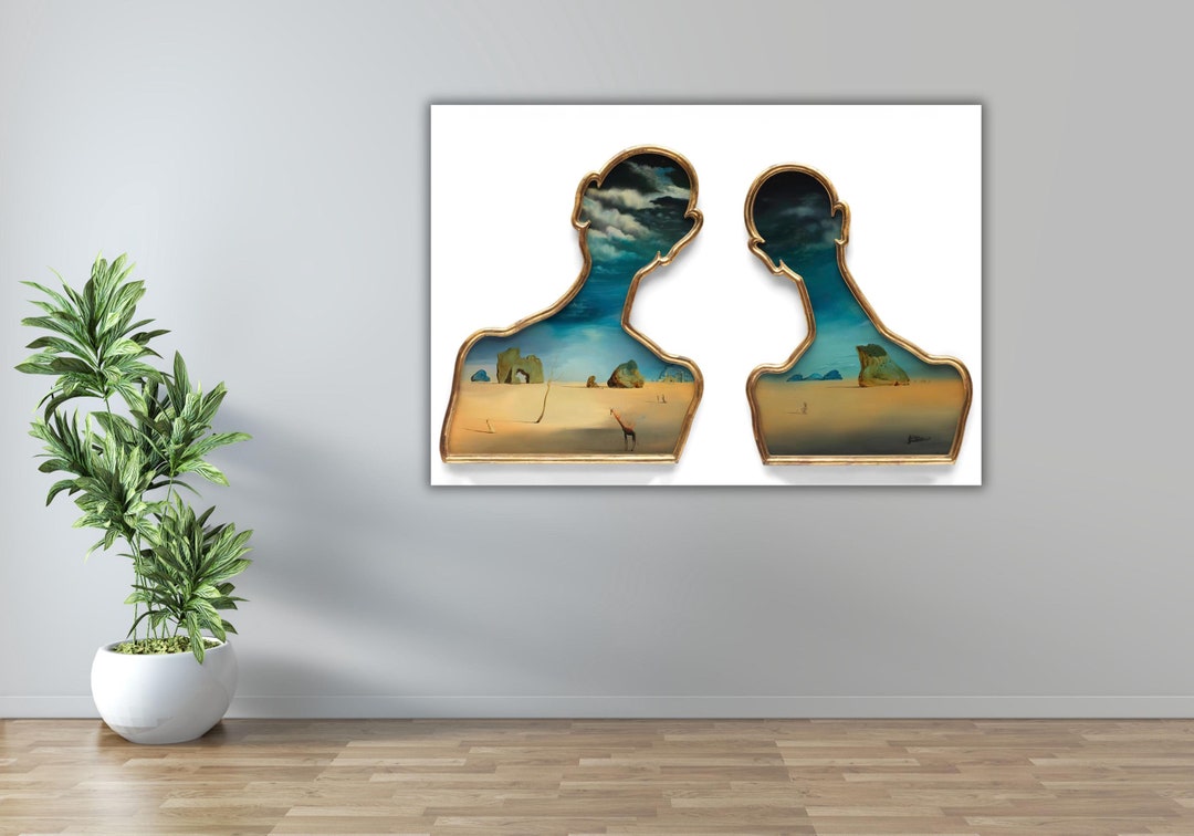 Salvador Dali HEADS WITH CLOUDS Poster Art Canvas,fine Art Canvas ...