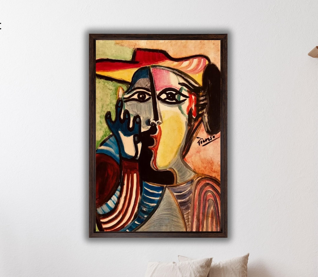 Pablo Picasso Abstract Face Woman Poster Print Canvas Wall Art,femme Au ...