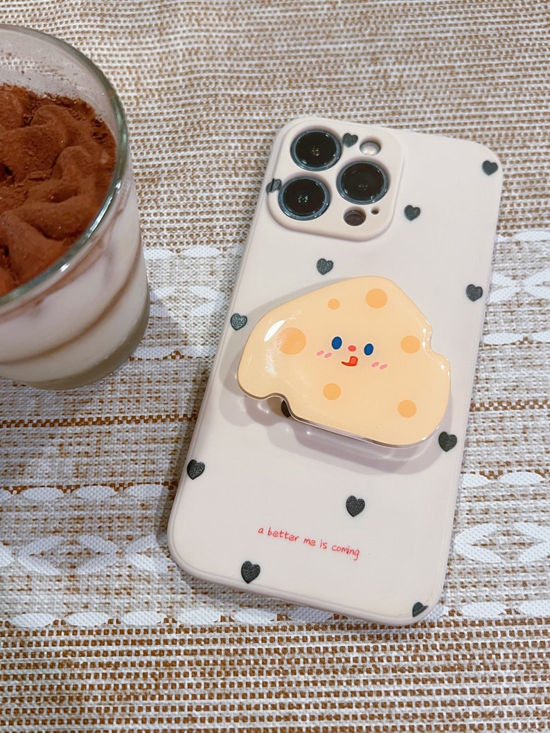 Cute Food Cheese Phone Grip Holder Stand, Phone Accessories, Phone ...
