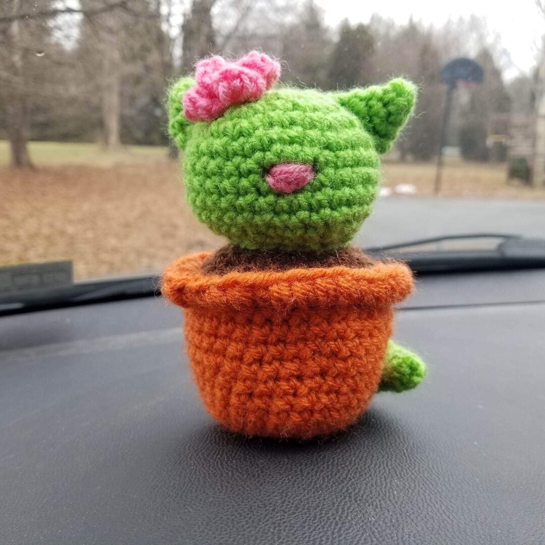 Cat Cactus Amigurumi Plushie, Crochet Toy, Weighted Plush, Cactus ...