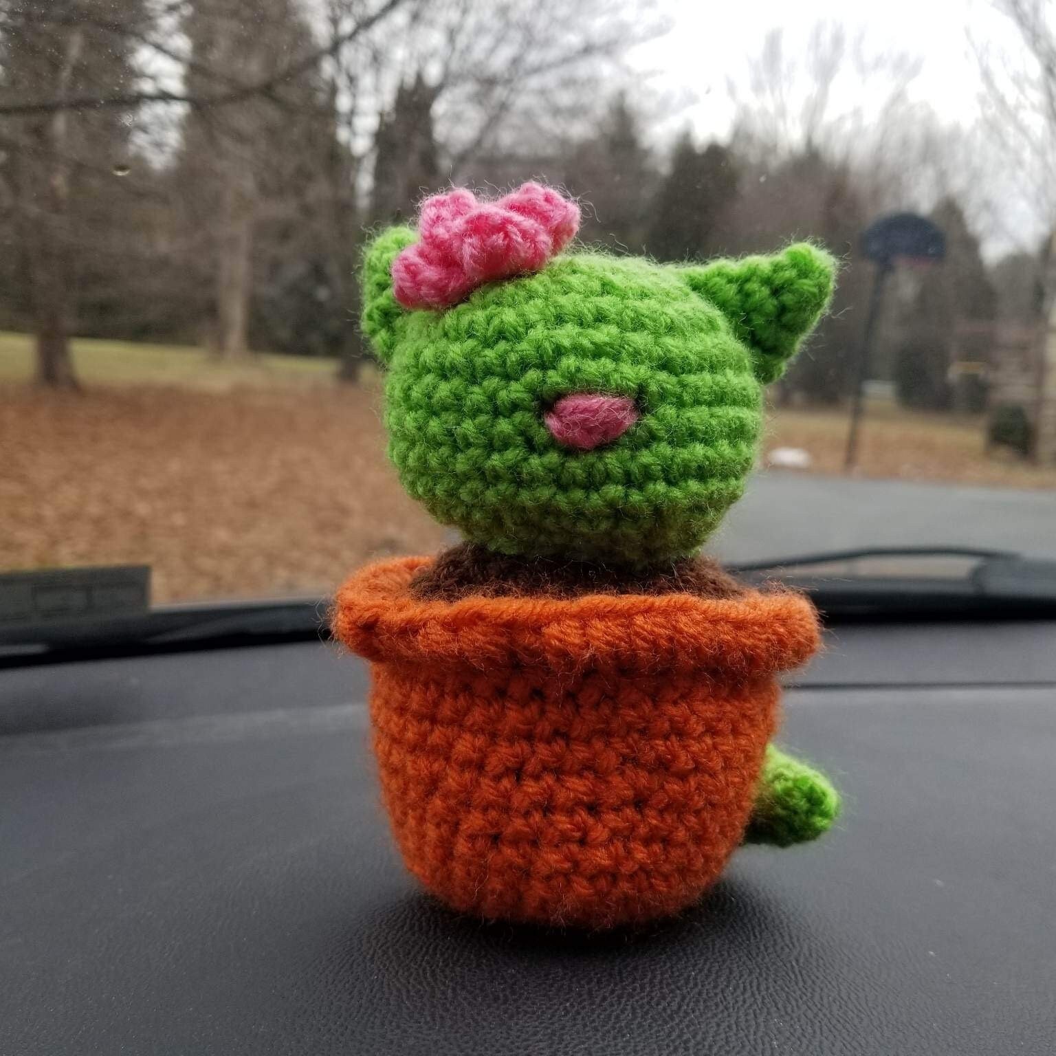 Cat Cactus Amigurumi Plushie, Crochet Toy, Weighted Plush, Cactus ...