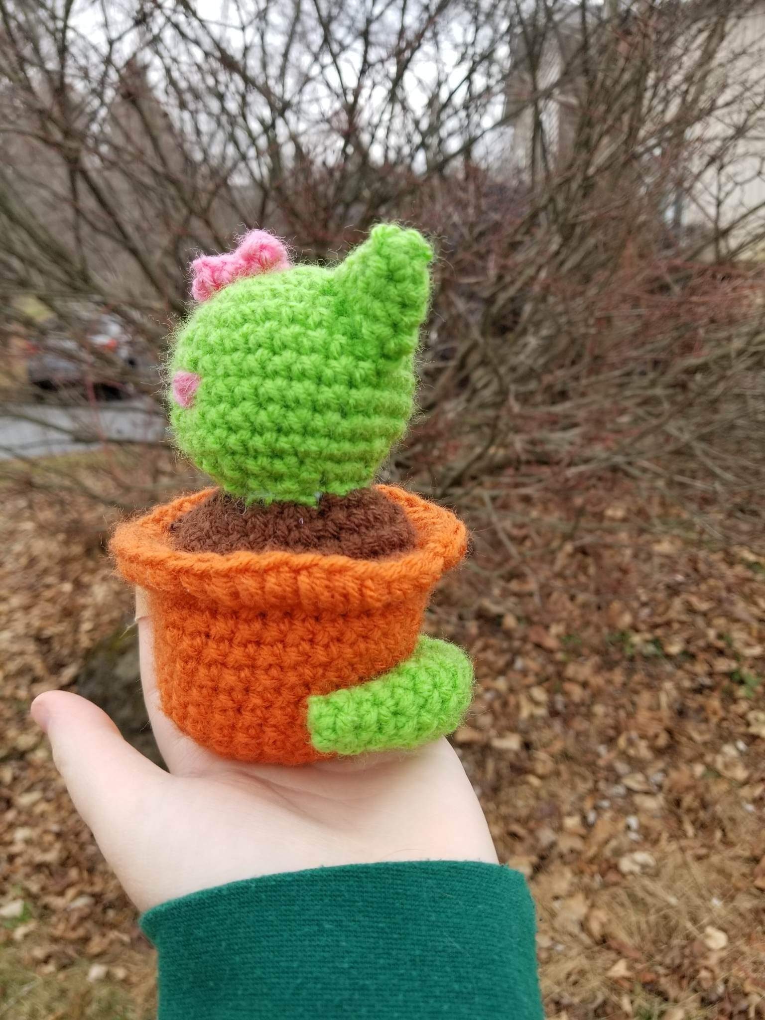 Cat Cactus Amigurumi Plushie, Crochet Toy, Weighted Plush, Cactus ...