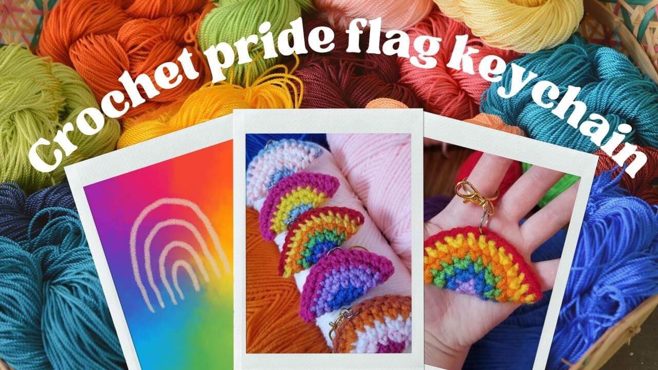 Crochet Pride Flag Keychain Pdf Pattern Full Instructions - Etsy