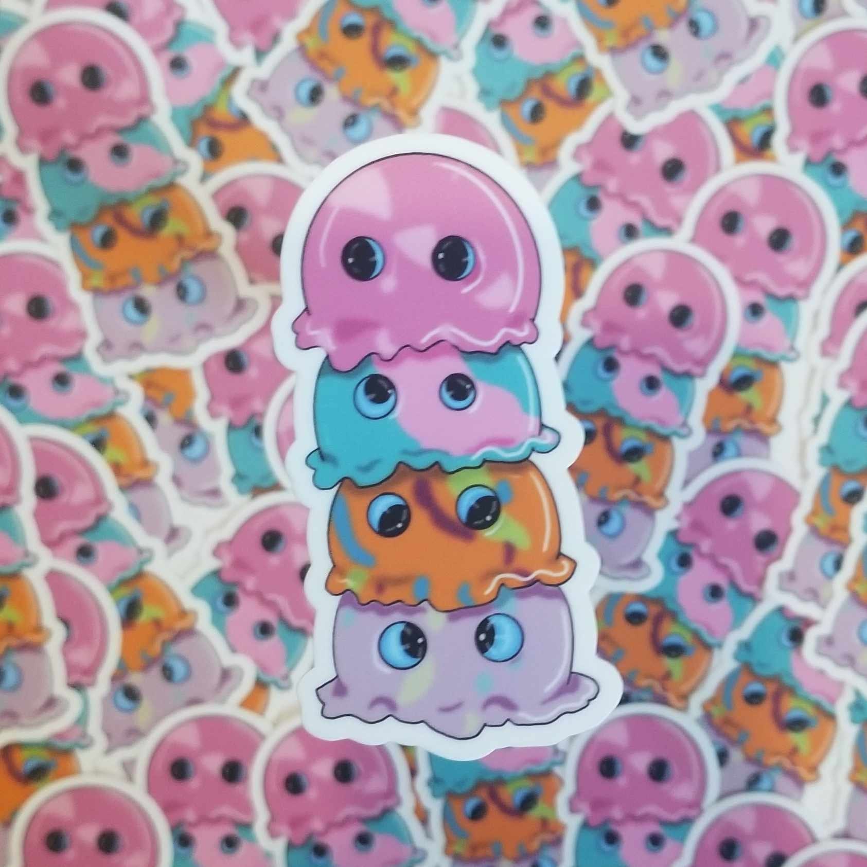 Eco Octo Waterproof Sticker Octopus Sticker - Etsy