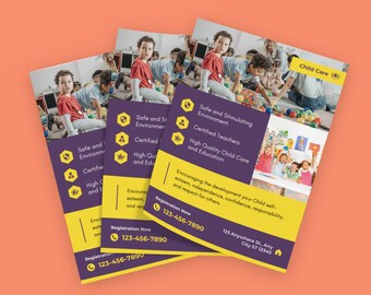 After School Care Flyer - Etsy