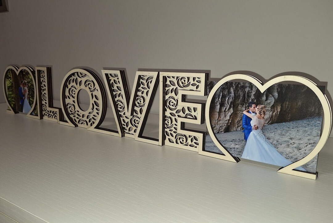 Photo Frame SVG, Love Frame Laser Cutting File, for Him for Her ...