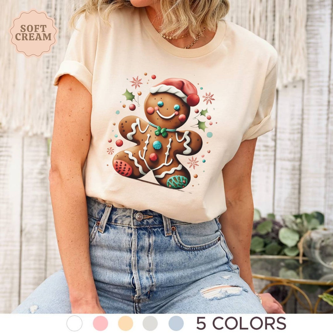 Gingerbread Christmas Shirt, Cute Gingerbread Cookies Crewneck, Classic ...