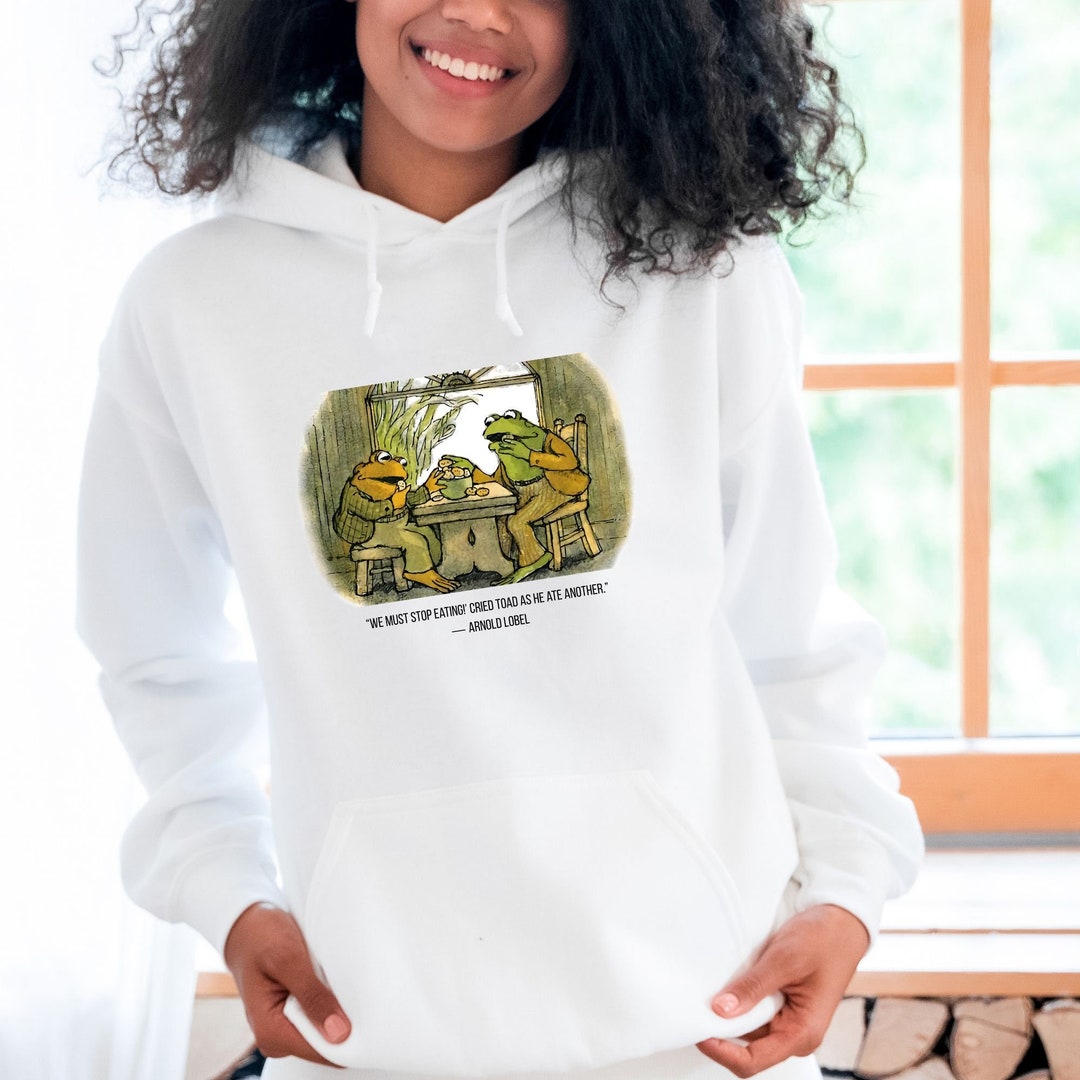 Frog and Toad Hooded Sweatshirt, Frog Toad Sweater, Frog and Toad Print ...