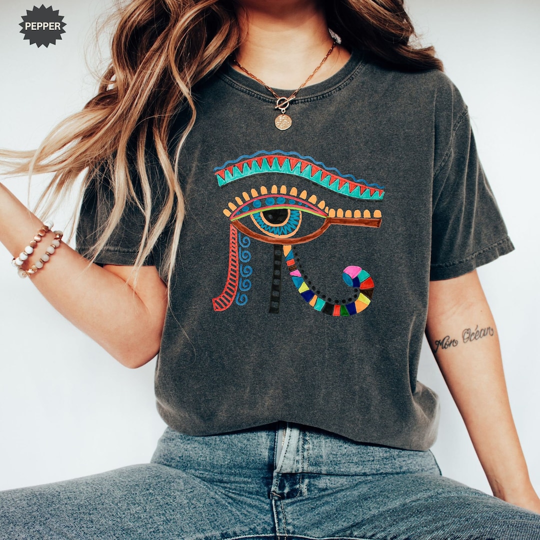 Egyptian Eye of Horus Comfort Color T-shirt, Ancient Egypt Tee ...
