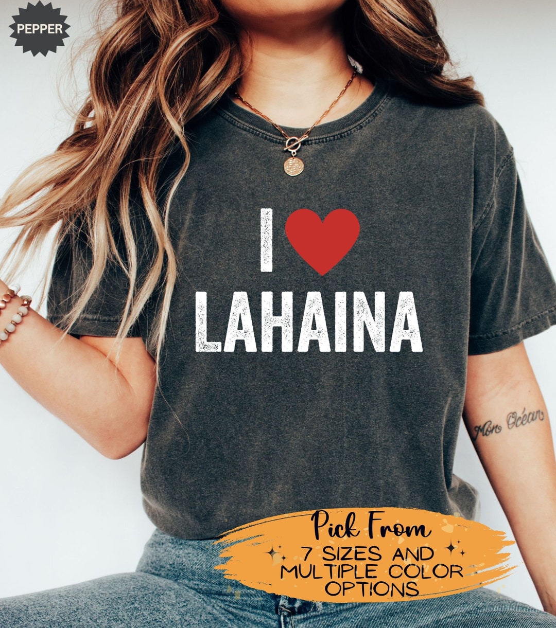 Lahaina Shirt, Lahaina Strong T-shirt, I Love Lahaina Shirts, Support ...