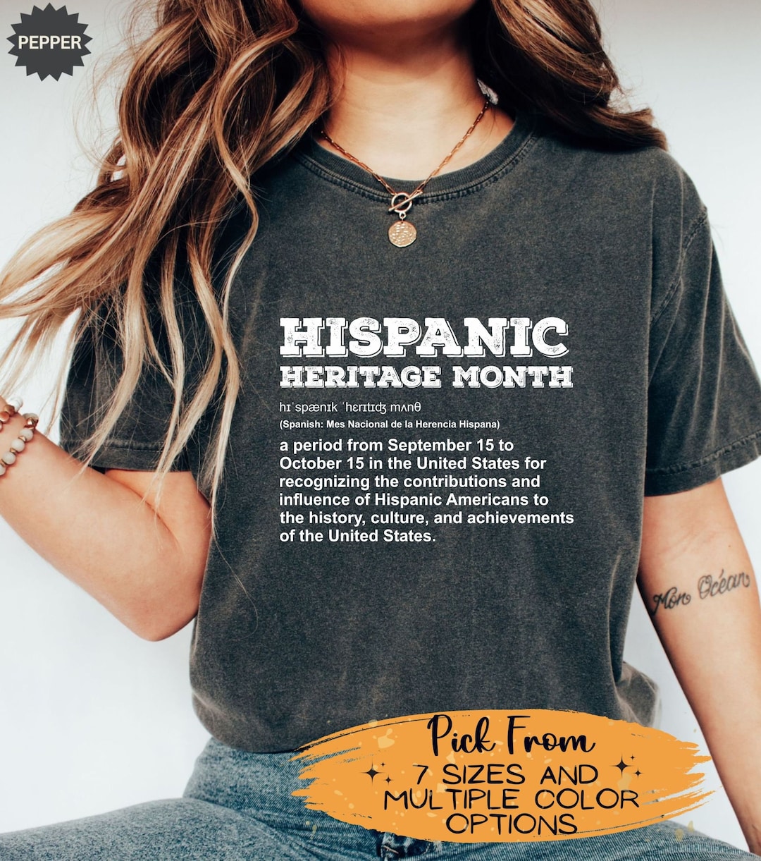 Hispanic Heritage Month Shirt, Hispanic Definition Unisex Tee, National ...