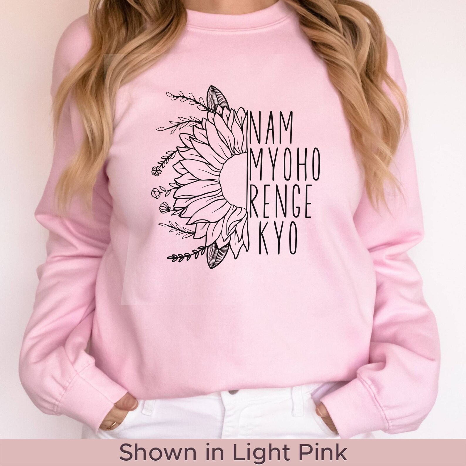 Nam Myoho Renge Kyo Sweatshirt, Buddhist Meditation Sweater, Spiritual ...