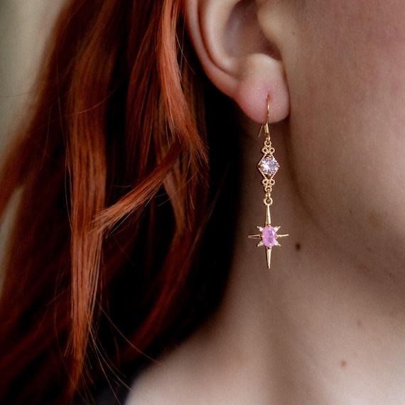 Popular Earrings Glinda Wicked Musical Broadway Inspired Jewelry Witchy Accessories the Wizard of Oz Bookish Jewelry Etsy