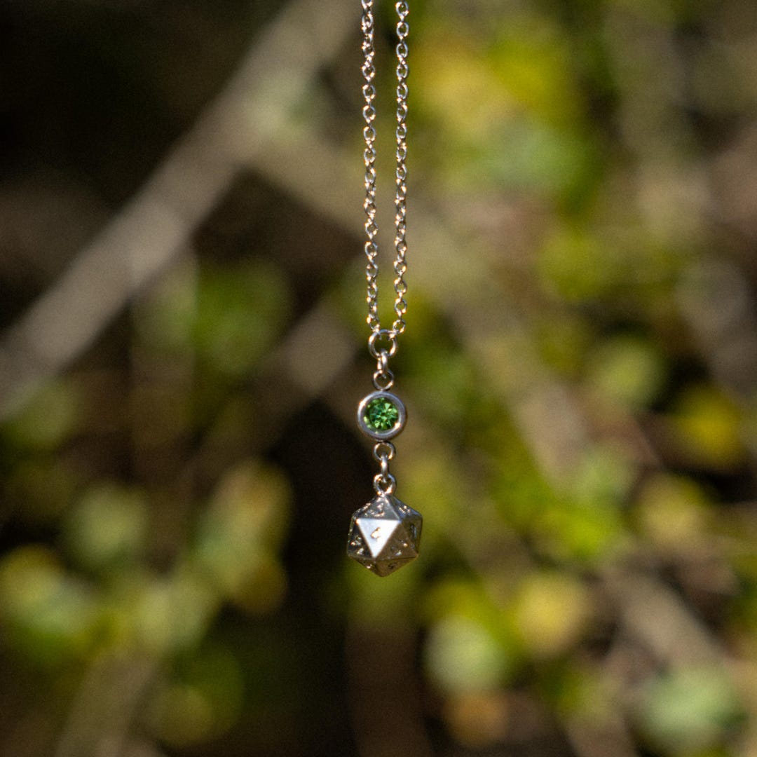 Dainty DND Dice Necklace, Nerdy Fantasy Jewelry, Dungeons and Dragons ...