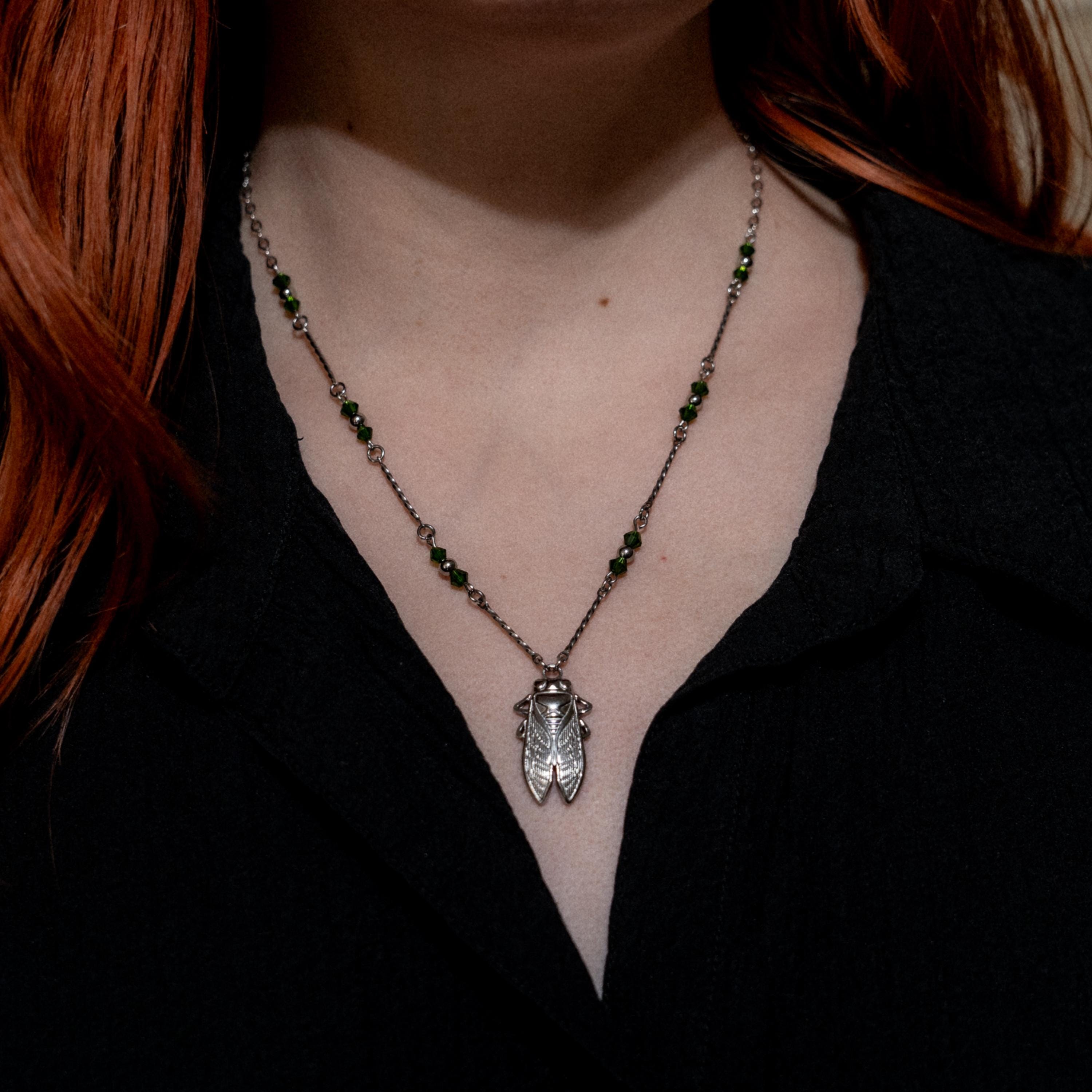 Cicada Necklace: Whimsigoth Beaded Jewelry - Etsy