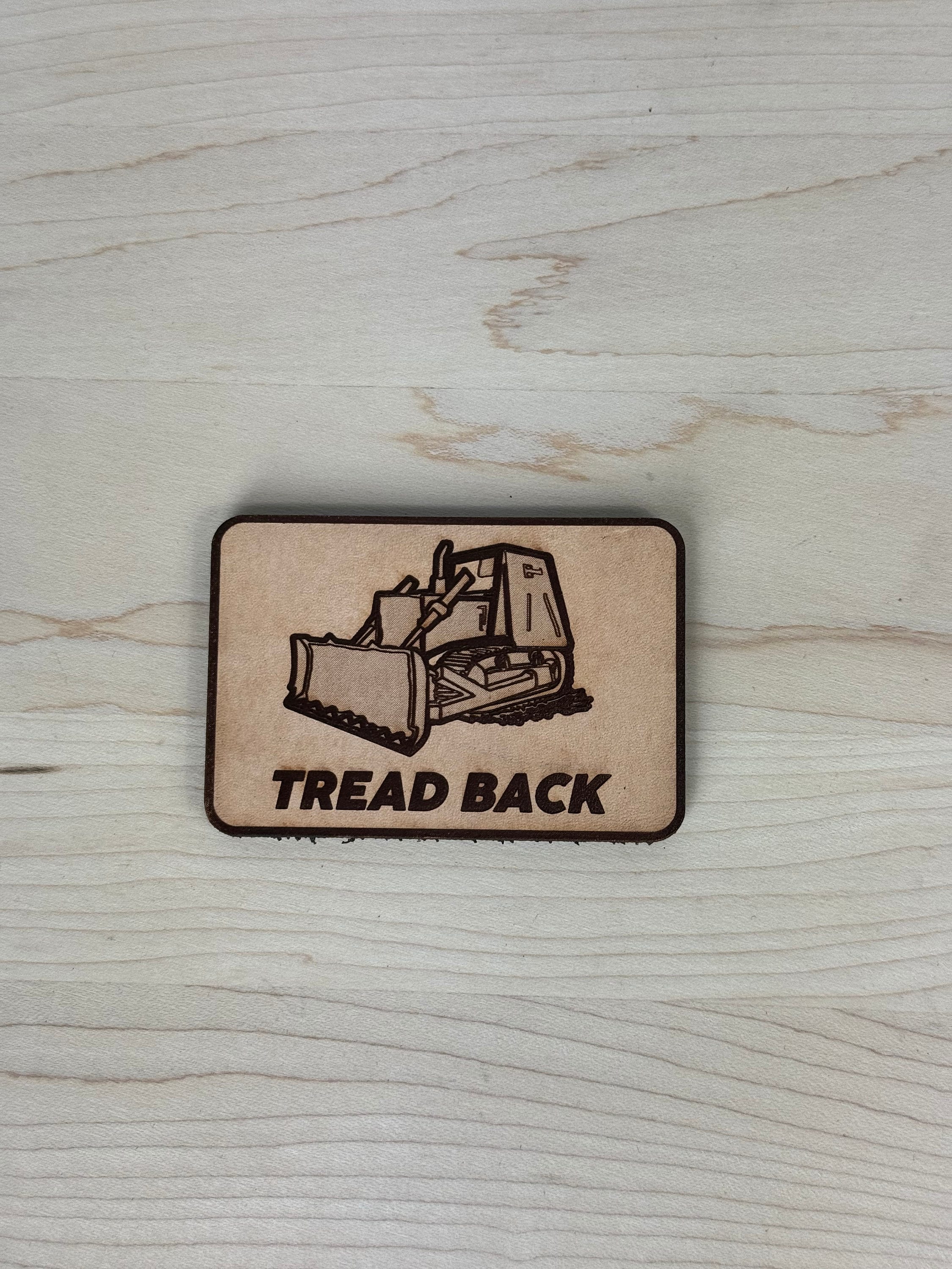Killdozer Tread Back Leather Patch Laser-engraved, Velcro-backed ...