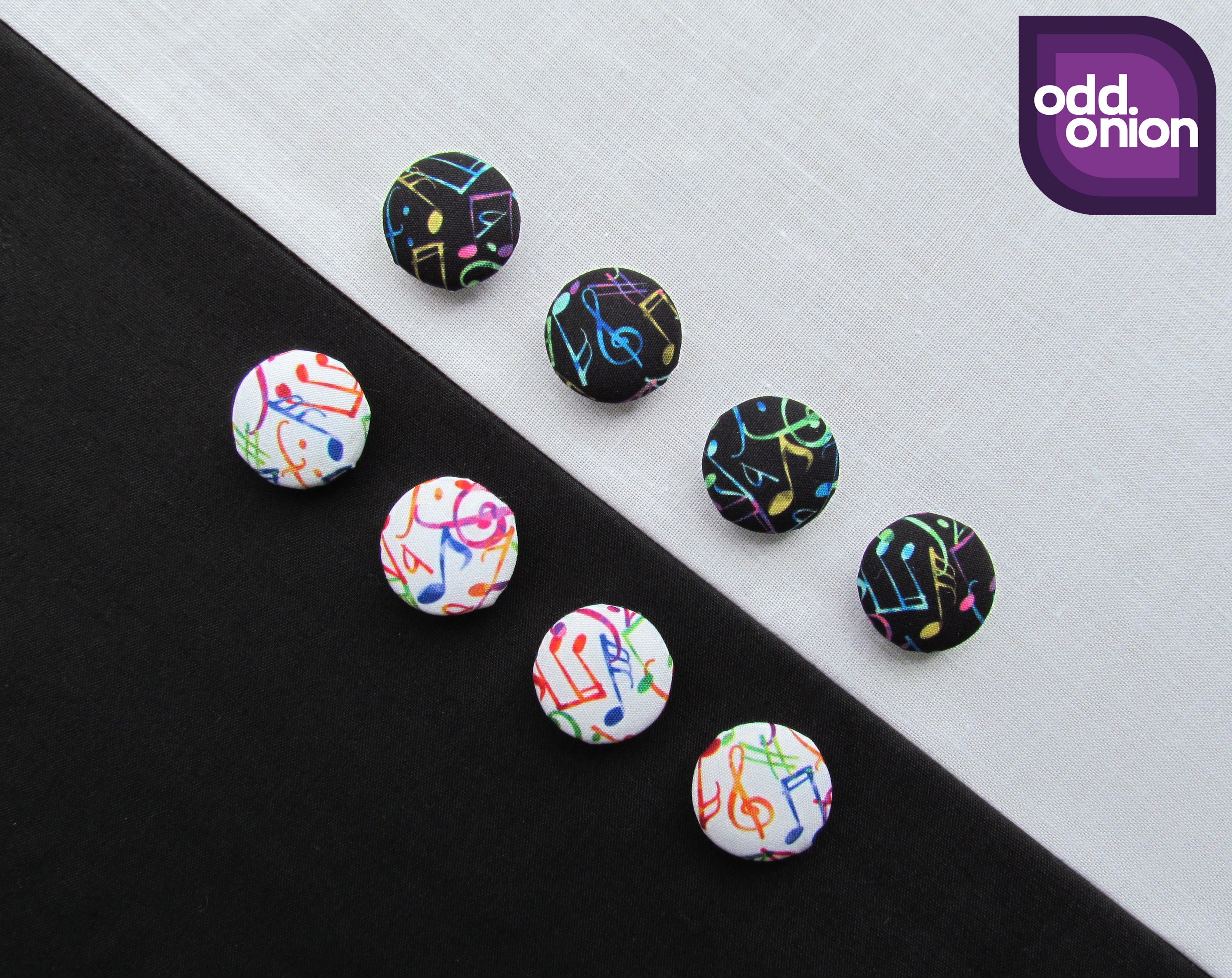 Music Note Buttons Musician Buttons Musical Patterned - Etsy