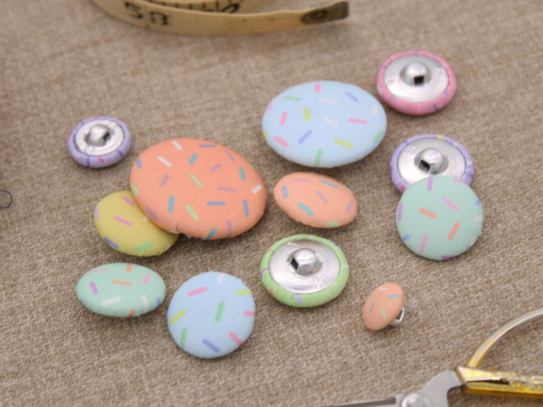 Cake Sprinkle Buttons Bright Colourful Buttons Pastel Colors Hundreds ...