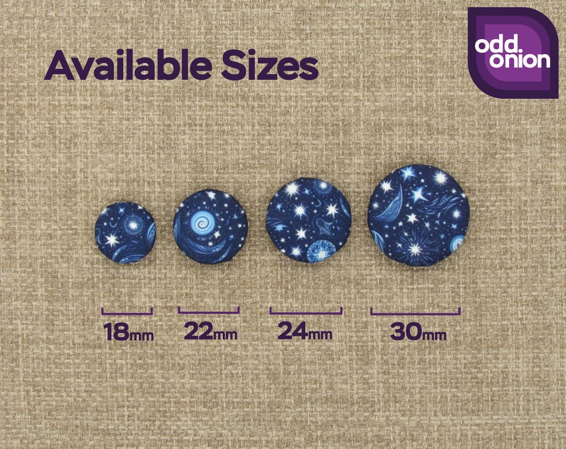 Blue Mystical Star Patterned Buttons Space and Stars Pattern Magic ...