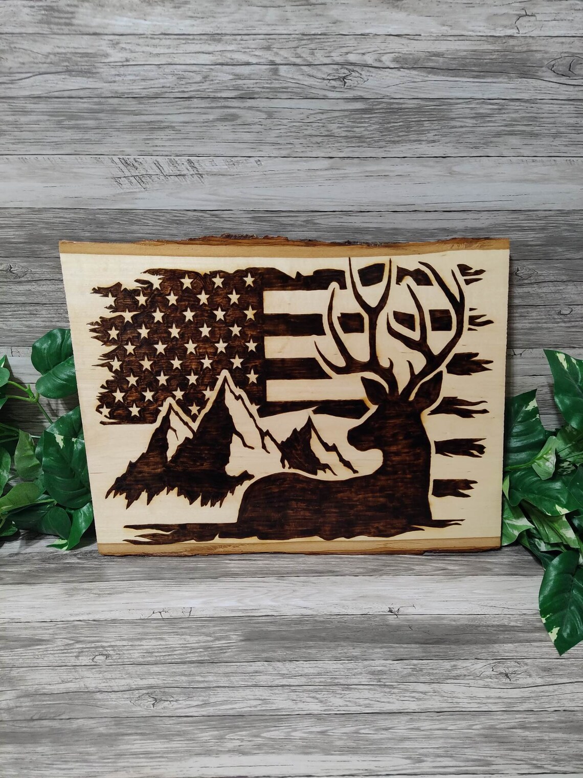 Wood Burned Deer Picture - Etsy