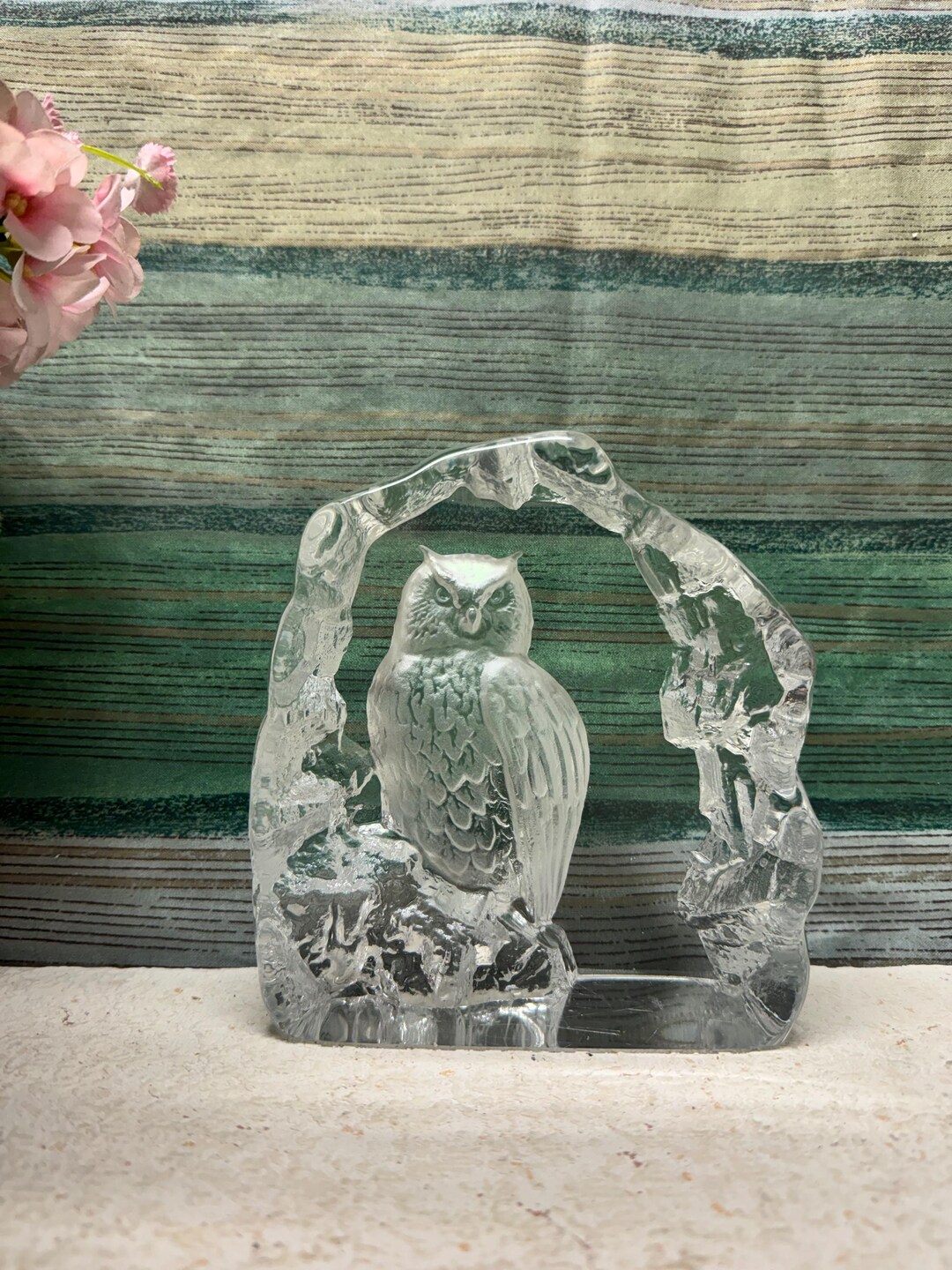 Vintage Lead Crystal Owl Paperweight – Made in Sweden - Etsy