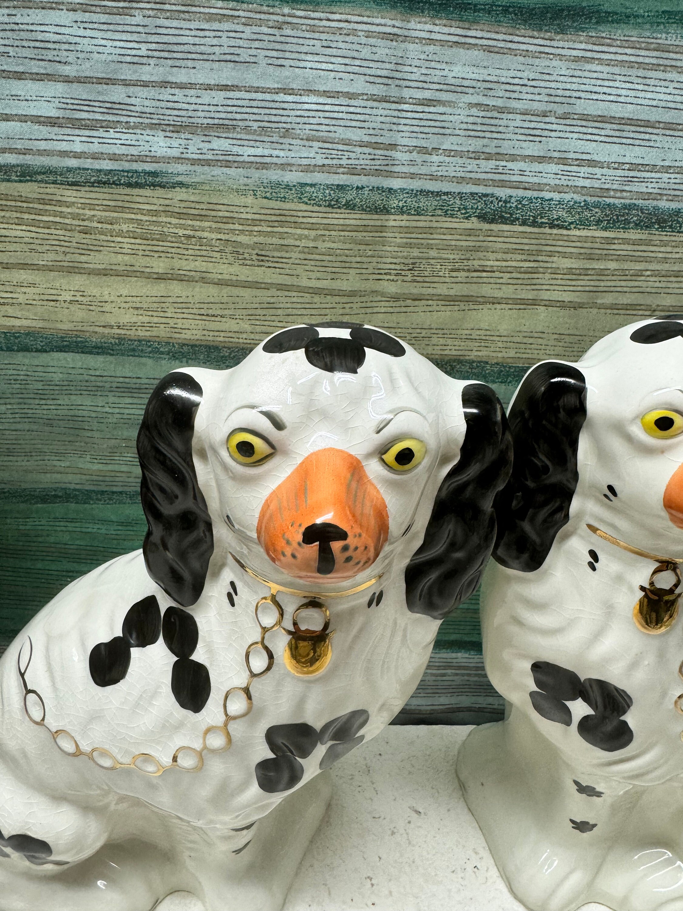 Pair of Arthur Wood Staffordshire Dogs Pattern Number 4558 Spaniel Dogs ...