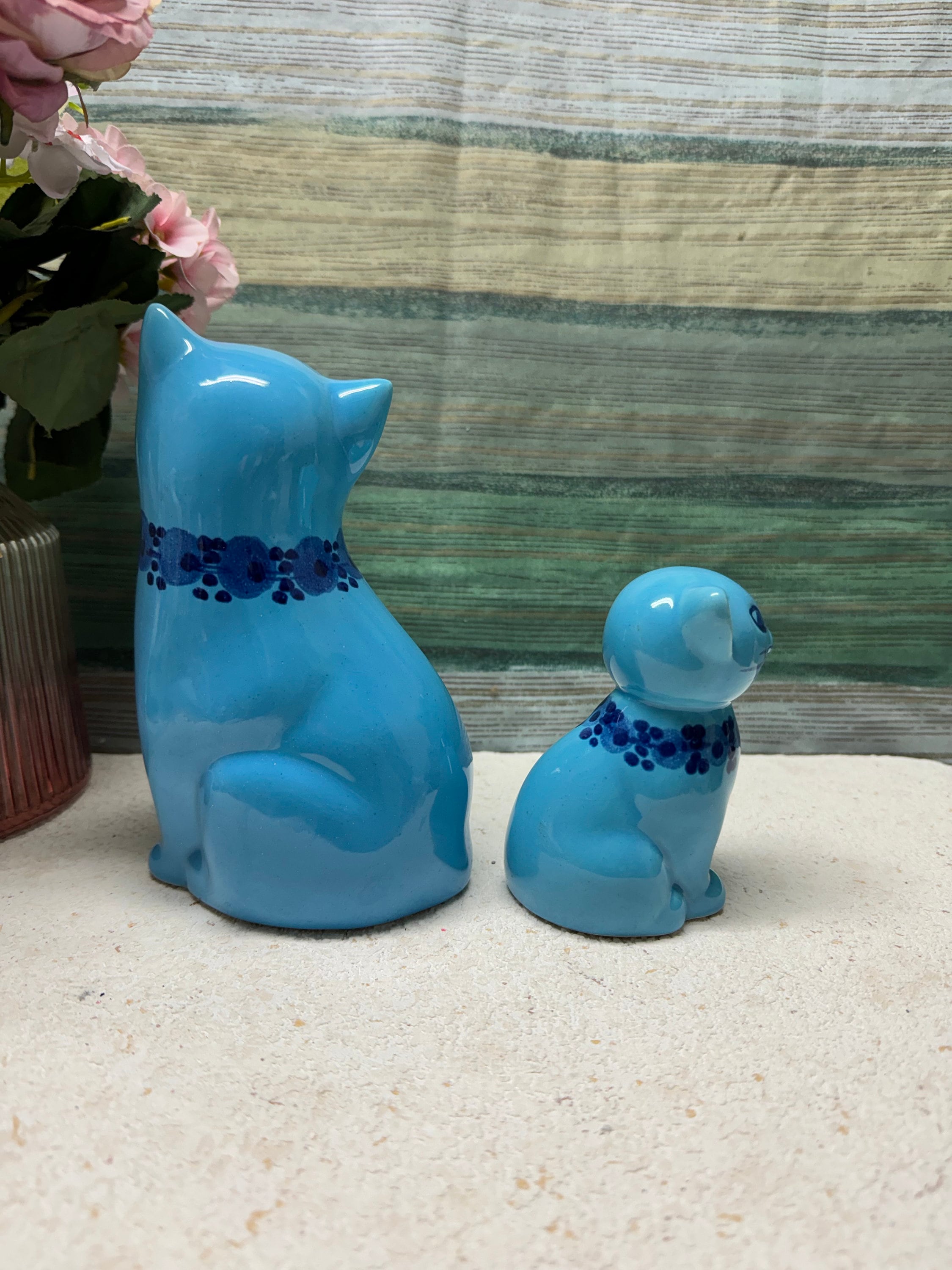 Vintage / Ceramic / Couple Cat / Cat Figurine / Cat Pottery / 2 Cats ...