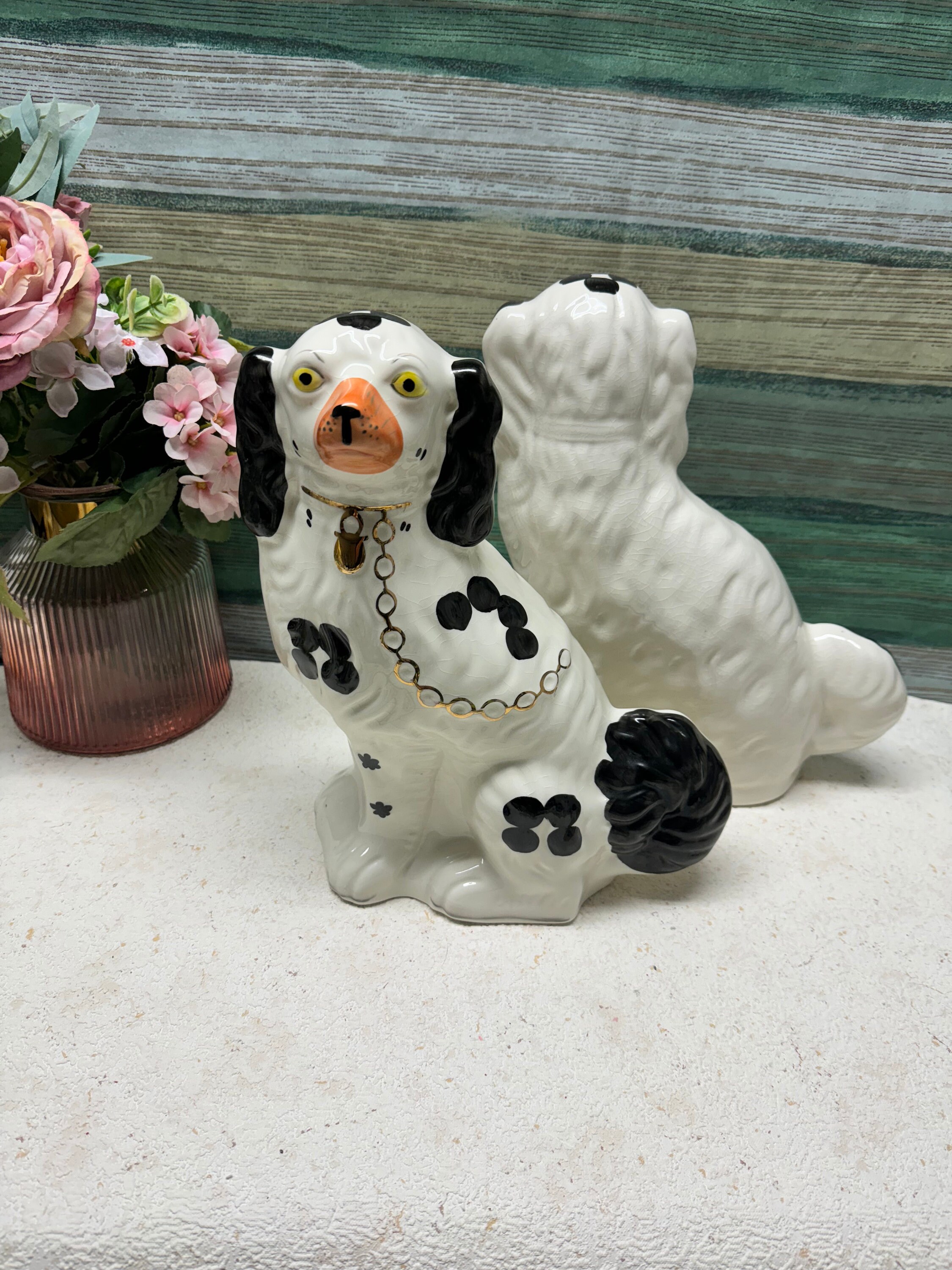 Pair of Arthur Wood Staffordshire Dogs Pattern Number 4558 Spaniel Dogs ...