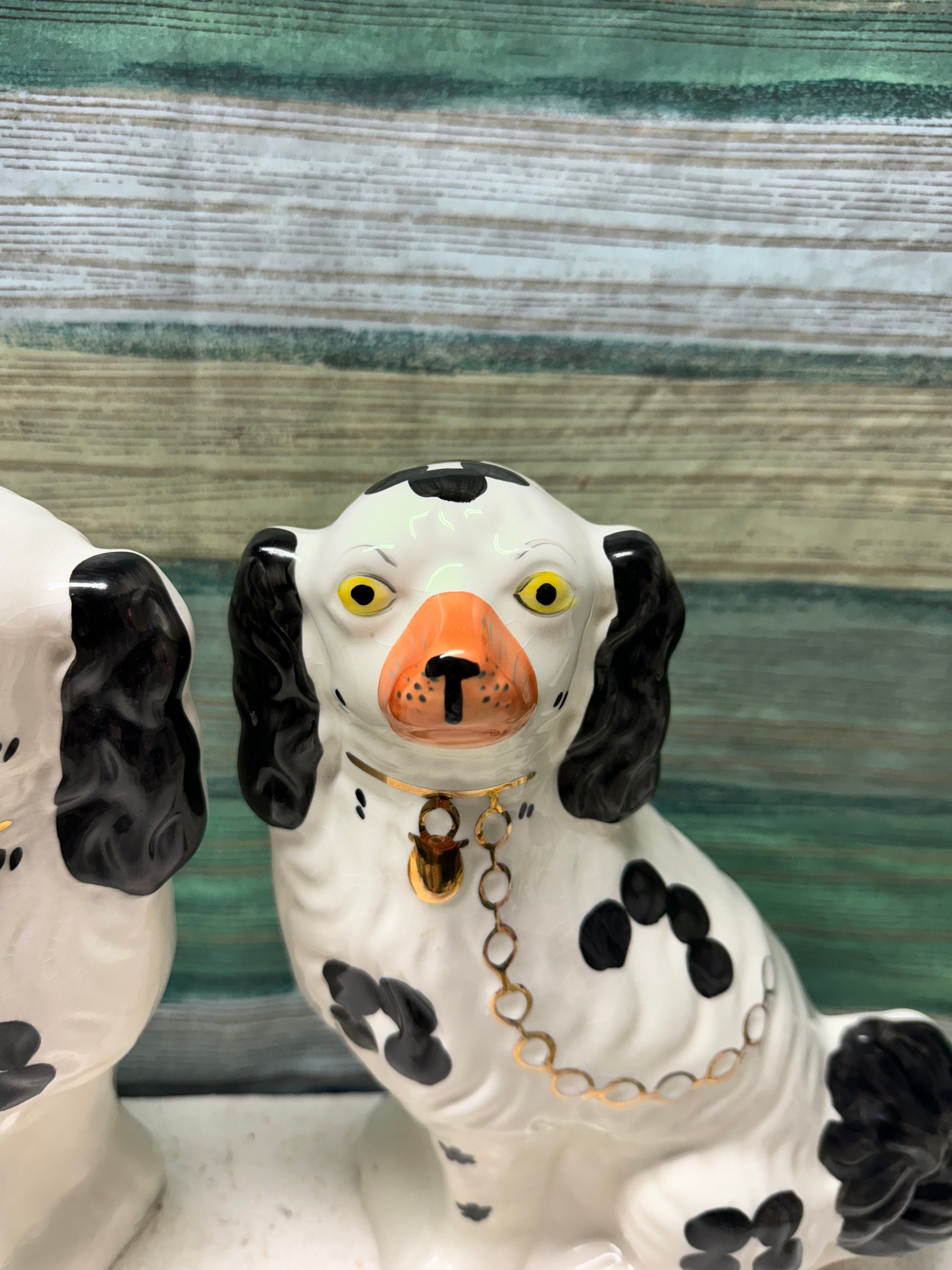 Pair of Arthur Wood Staffordshire Dogs Pattern Number 4558 Spaniel Dogs ...