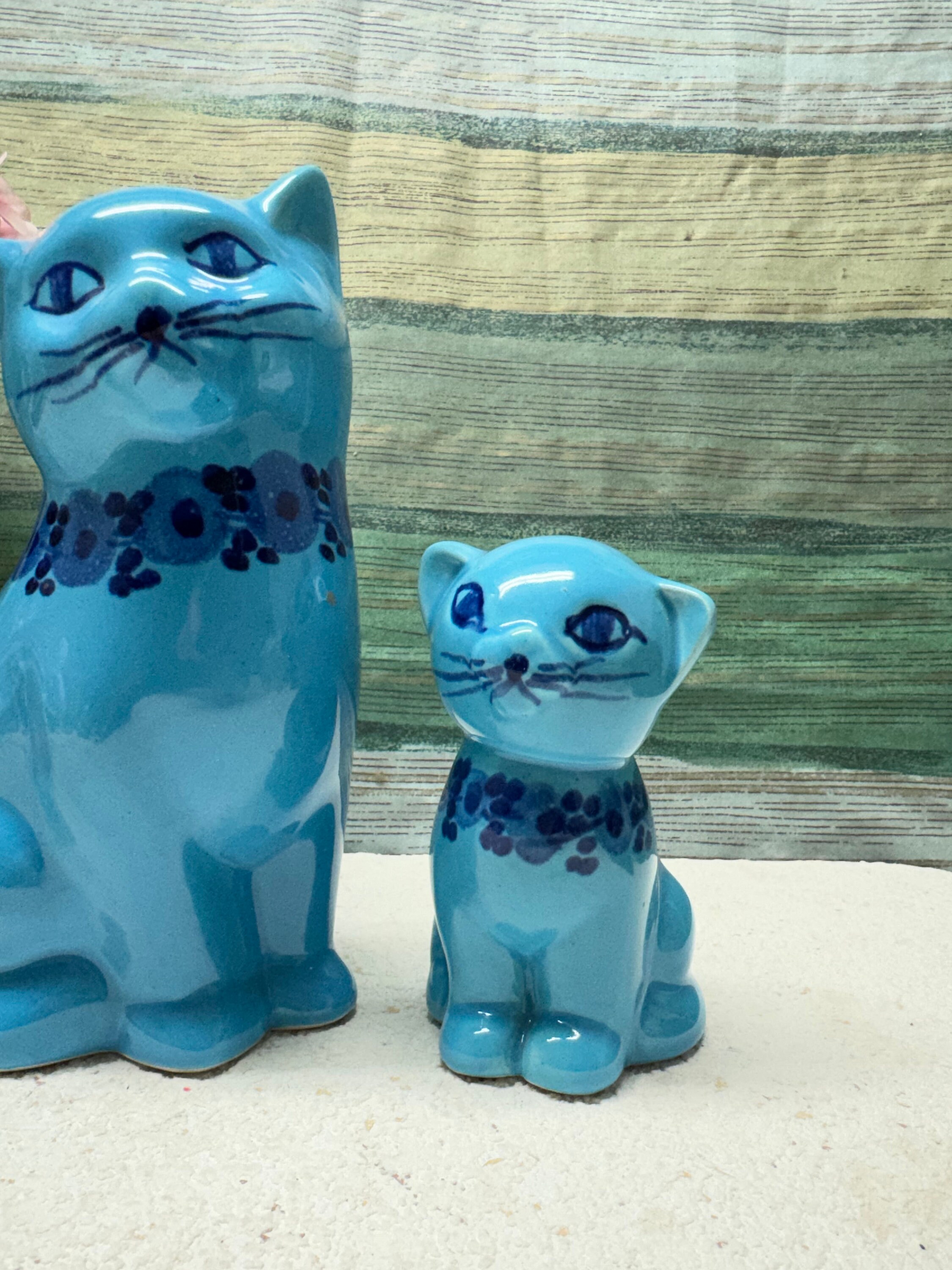 Vintage / Ceramic / Couple Cat / Cat Figurine / Cat Pottery / 2 Cats ...