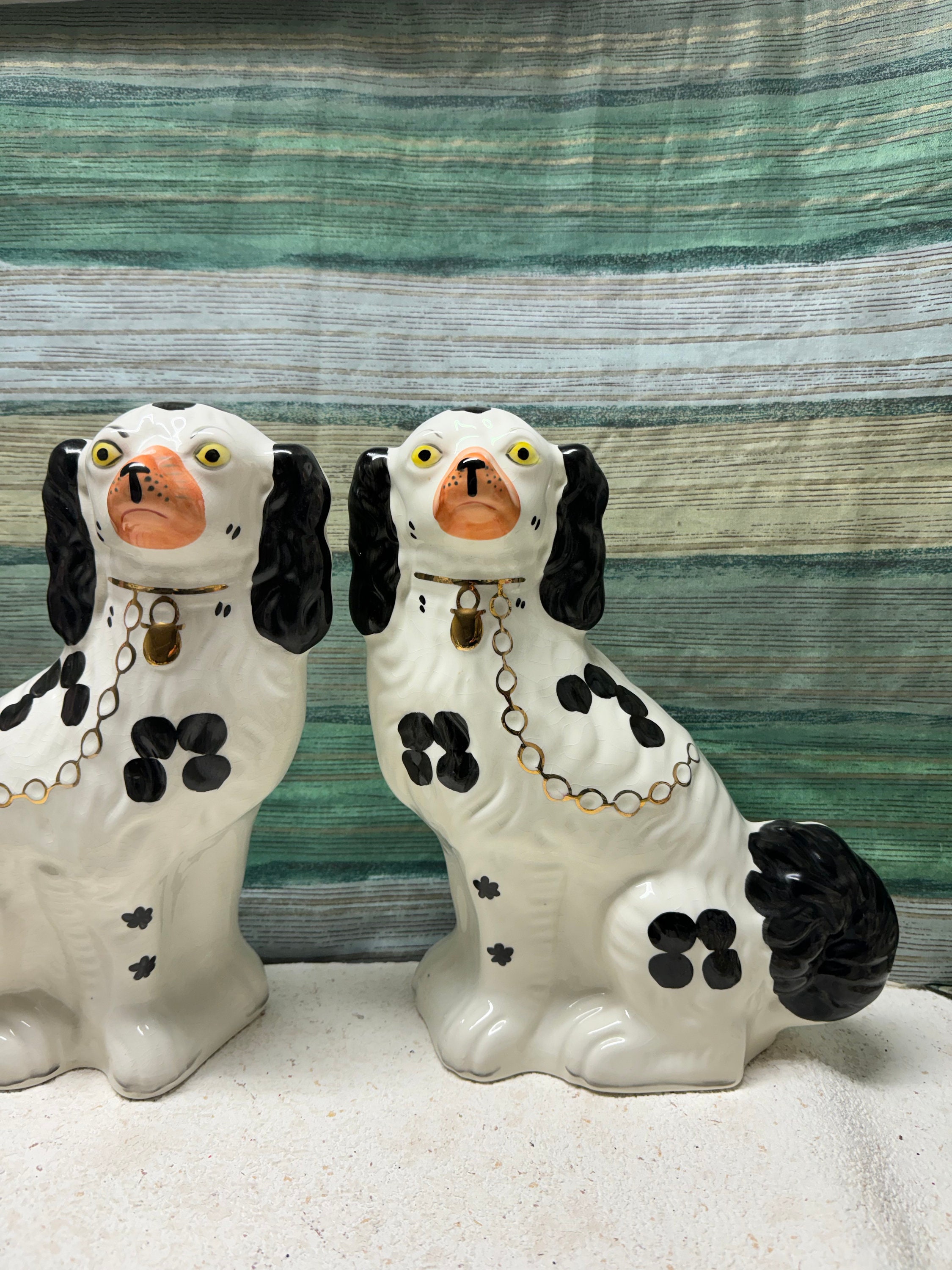Pair of Arthur Wood Staffordshire Dogs Pattern Number 4558 Spaniel Dogs ...