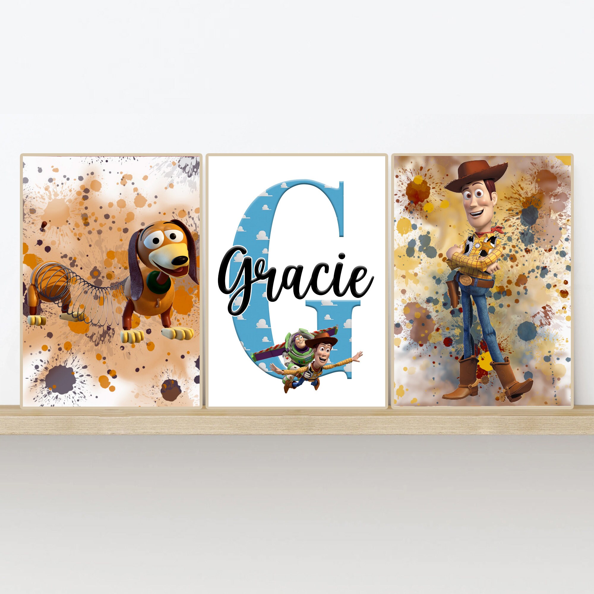 Disney's Toy Story Paint Splash Prints With Customisable - Etsy Canada