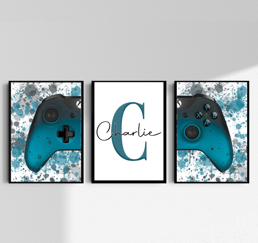 Xbox Themed Games Room Set of 3 Prints, Sizes A4, A3 & Digital Download ...