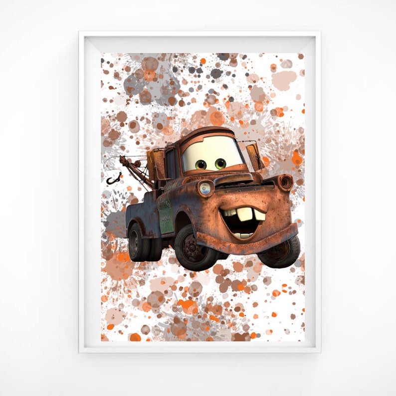 Disney's Cars Colour Splash Sets of Prints Lightening - Etsy