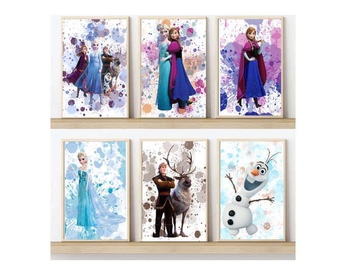 Frozen 2 Art Print Watercolor Printable Frozen2 Poster Frozen Elsa Anna ...