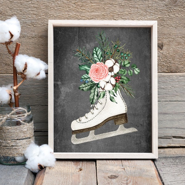 Ice Skating Print - Etsy